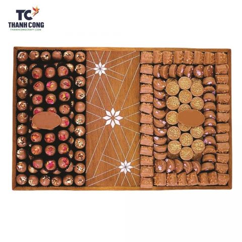 MOP Round Chocolate Tray Hand Made Vietnam (TCKIT-23135)