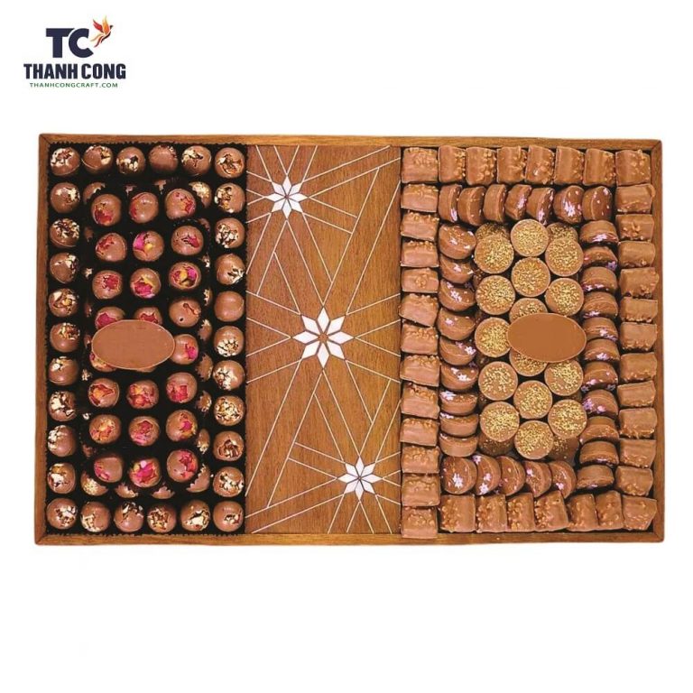 MOP Round Chocolate Tray Hand Made Vietnam (TCKIT-23135)