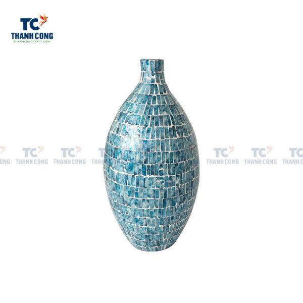 Blue Pattern Mother of Pearl Vases (TCHD-23193)