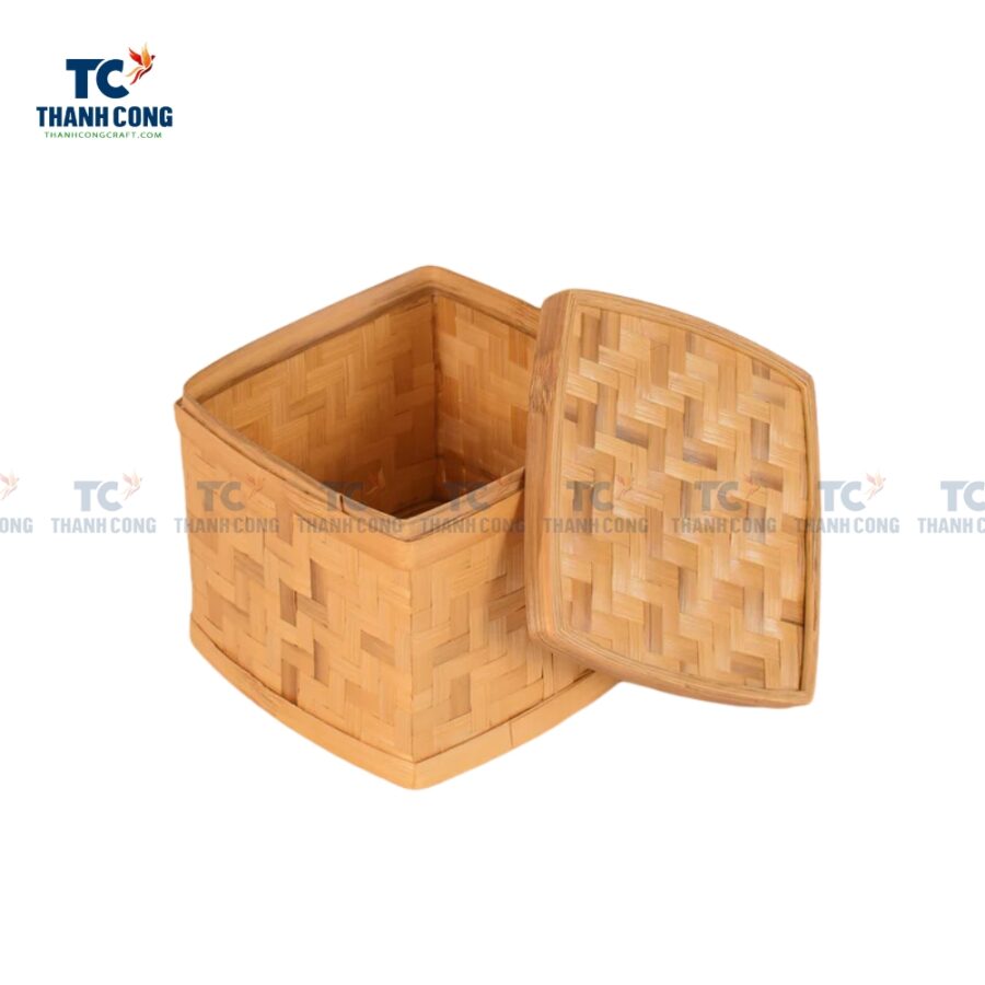 Small Bamboo Box with Lid (TCHD-24345)