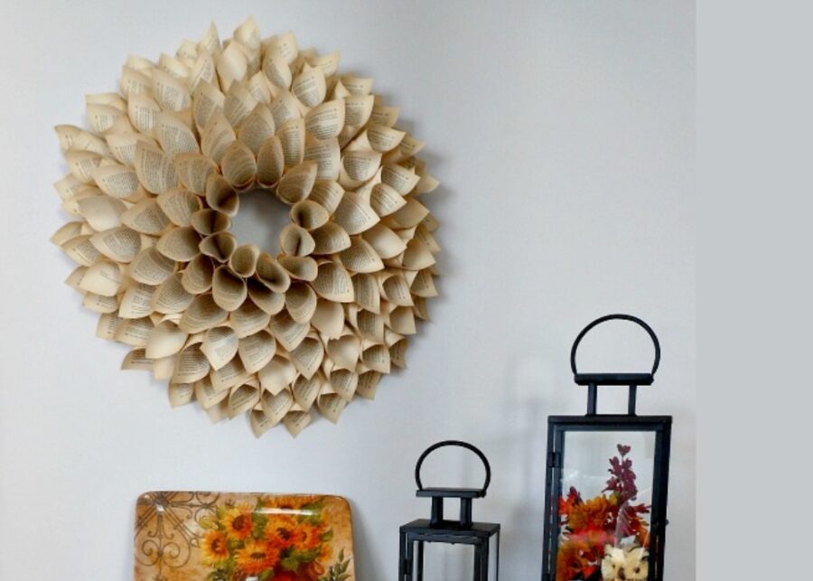 How to Make a Wreath from Book Pages Step by Step?