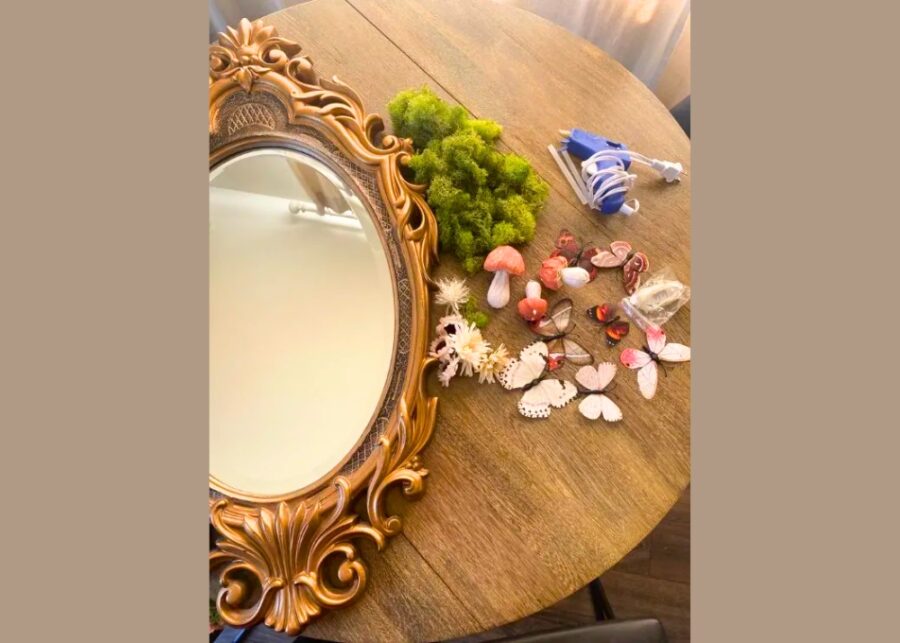 How to make a DIY fairy moss mirror?