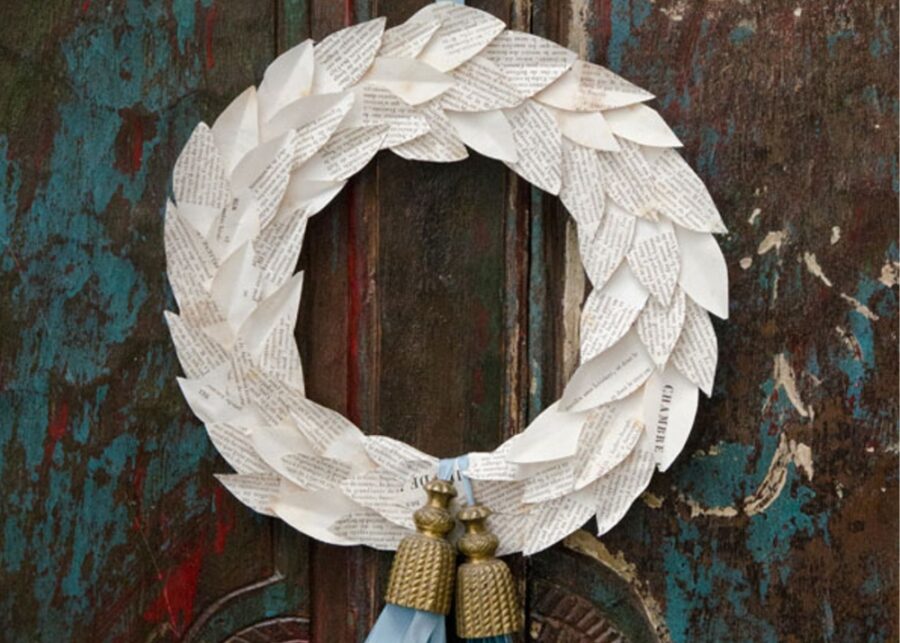 How to Make a Wreath from Book Pages Step by Step?