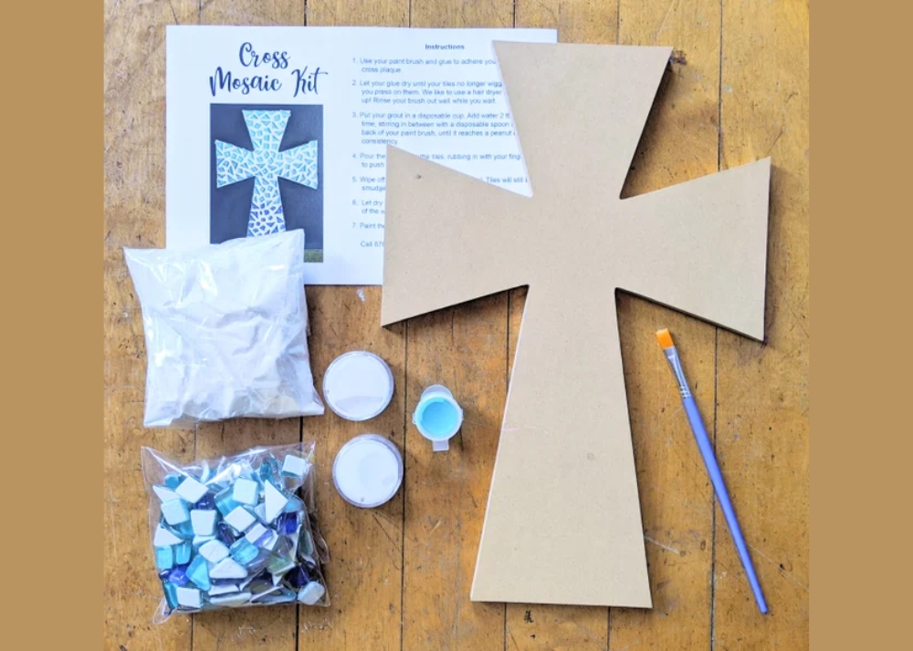 How to make a mosaic cross craft for beginners - Thanh Cong Handicraft ...