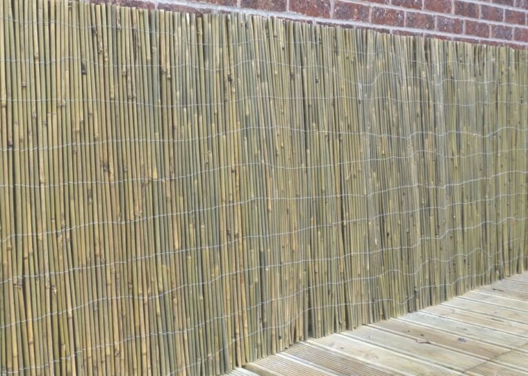 How to attach bamboo screening to a brick wall?
