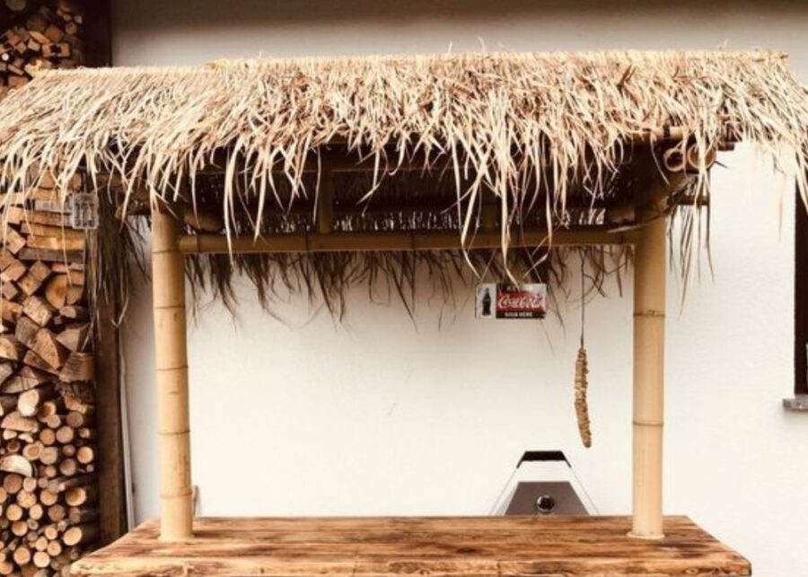 How to make a DIY bamboo tiki bar for a party?