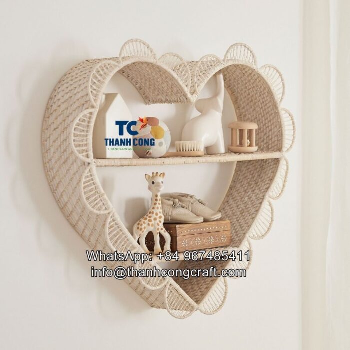 Small Rattan Wall Shelf (TCHD-24273)